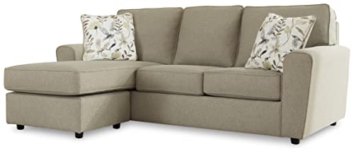 Signature Design by Ashley Renshaw Modern Sectional Sofa Couch with Chaise Lounge, Grayish Brown
