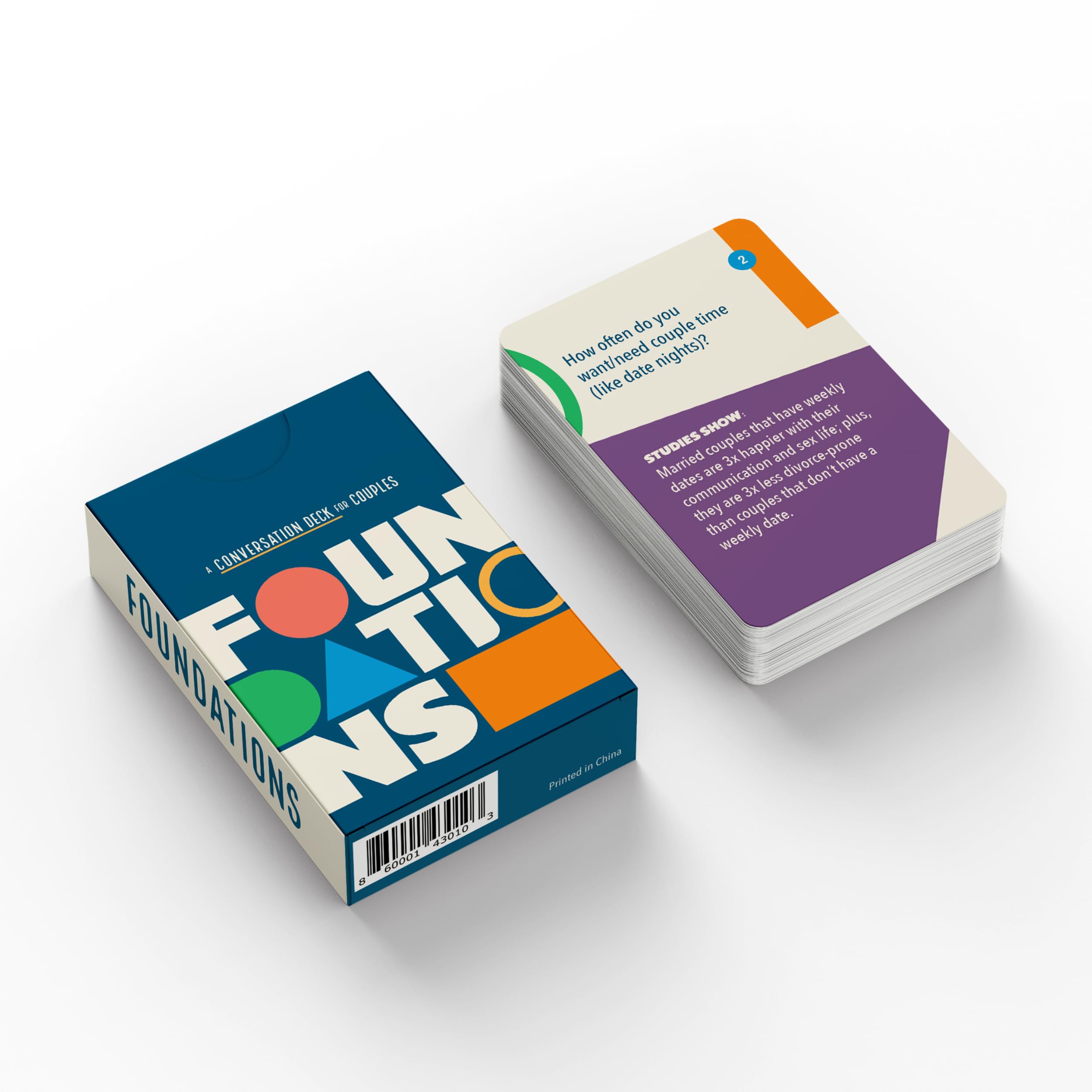 DEAR YOUNG MARRIED COUPLE Foundations Card Deck Conversation Starters - 52 Questions and Tips to Become Connected - Cards Game - Wedding Gift - Road Trip - Get to Know Each Other