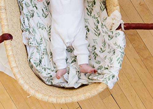 Large Premium Knit Baby Swaddle Receiving Blanket"Fern" by Copper Pearl