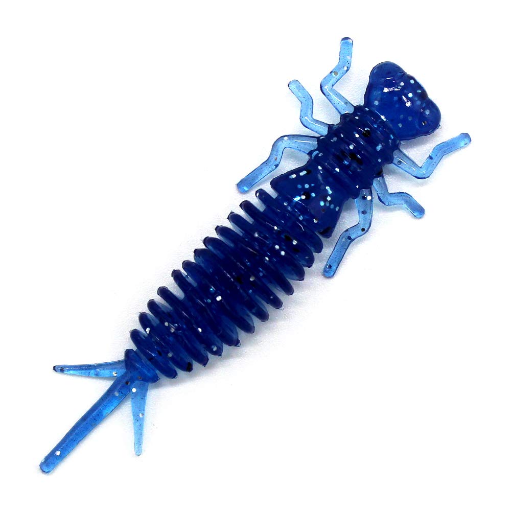 Adygil ADSL109/BRC55 Soft Silicone Lures for Bass, Trout, Crappie, 60pcs/Pack, 6 Colors, 10pcs Each Color.