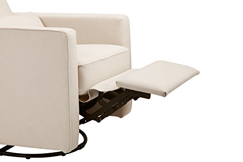 DaVinci Piper Upholstered Recliner and Swivel Glider in Cream, Greenguard Gold & CertiPUR-US Certified