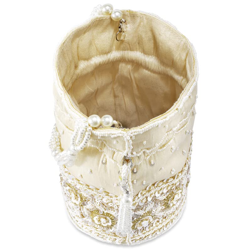 Aheli Potli Bags Gift for Women Evening Bag Clutch Ethnic Bride Purse with Drawstring