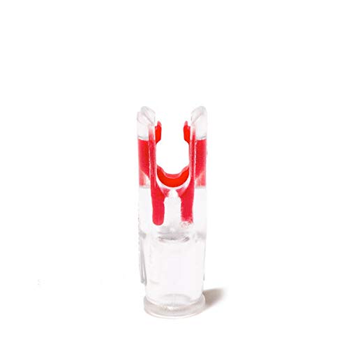 Accunock Pin Nock Clear Body W/Red Insert