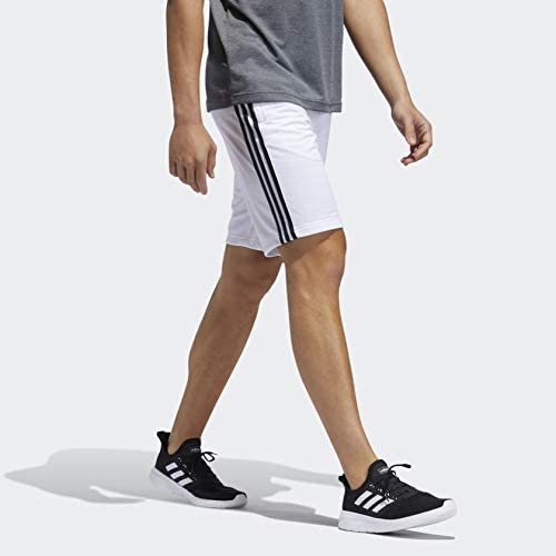 adidas Men's Essentials 3-Stripes Shorts, Wild Pine, Large
