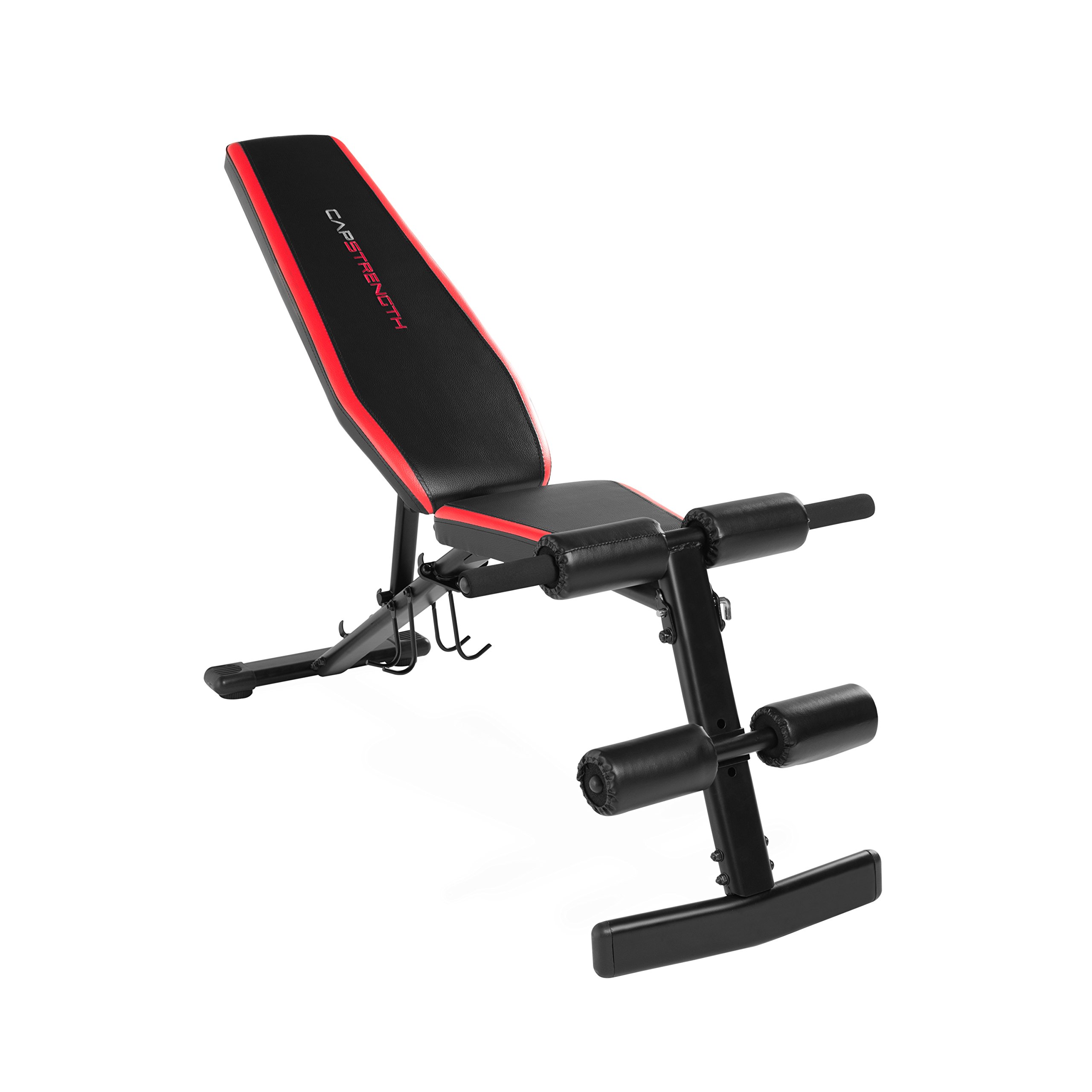 CAP Barbell FM-CS104B Cap Strength Utility Bench with Dumbbell Holders,Black/Red