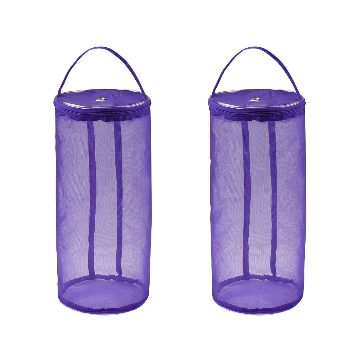 Cabilock Mesh Organizer Bags 2pcs Tool Organizer Bag Storage Bag Organizer Knitting Storage Bag Knitting Holder Tote Organizer Mesh Purple Knitting Yarn Knitting Yarn Storage Bag