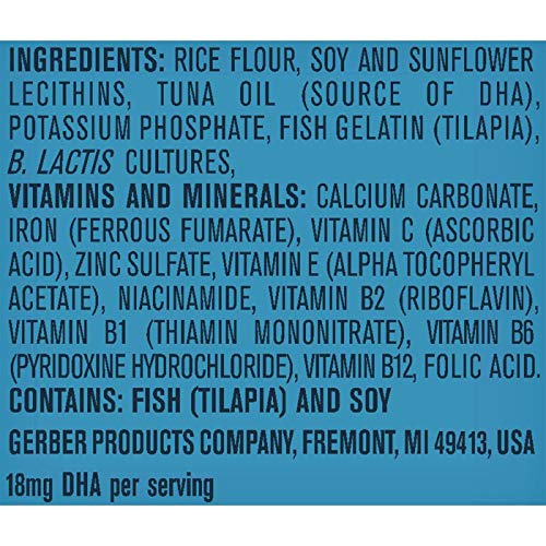 Gerber DHA and Probiotic Single-Grain Rice Baby Cereal, 8 Ounce (Pack - 1)