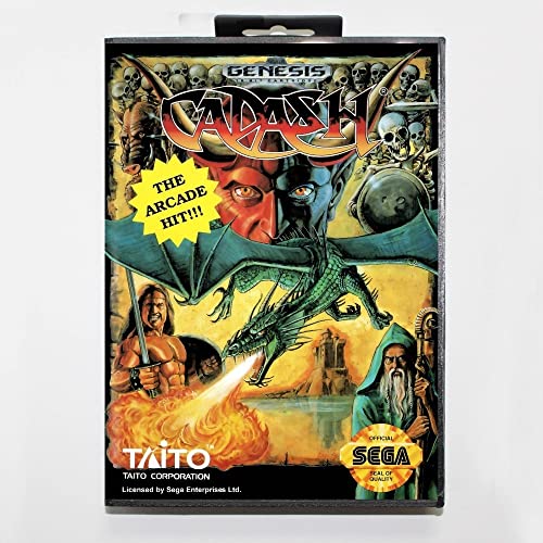 DeVoNe Cadash Game Cartridge 16 Bit MD Game Card With Retail Box For Sega Mega Drive For Genesis (Black)