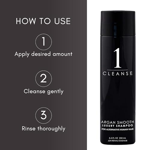 Jon Renau Argan Smooth Luxury Shampoo for Human Hair, 8.5 Ounce