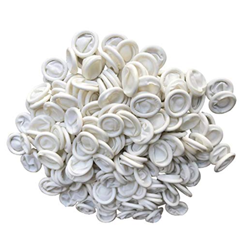 ANSLYQA Finger Cots Latex (Medium,1200 Pcs) Disposable Finger Covers Anti Static Rubber Fingertips Protective for Electronic Repair,Crafting Industrial Apply