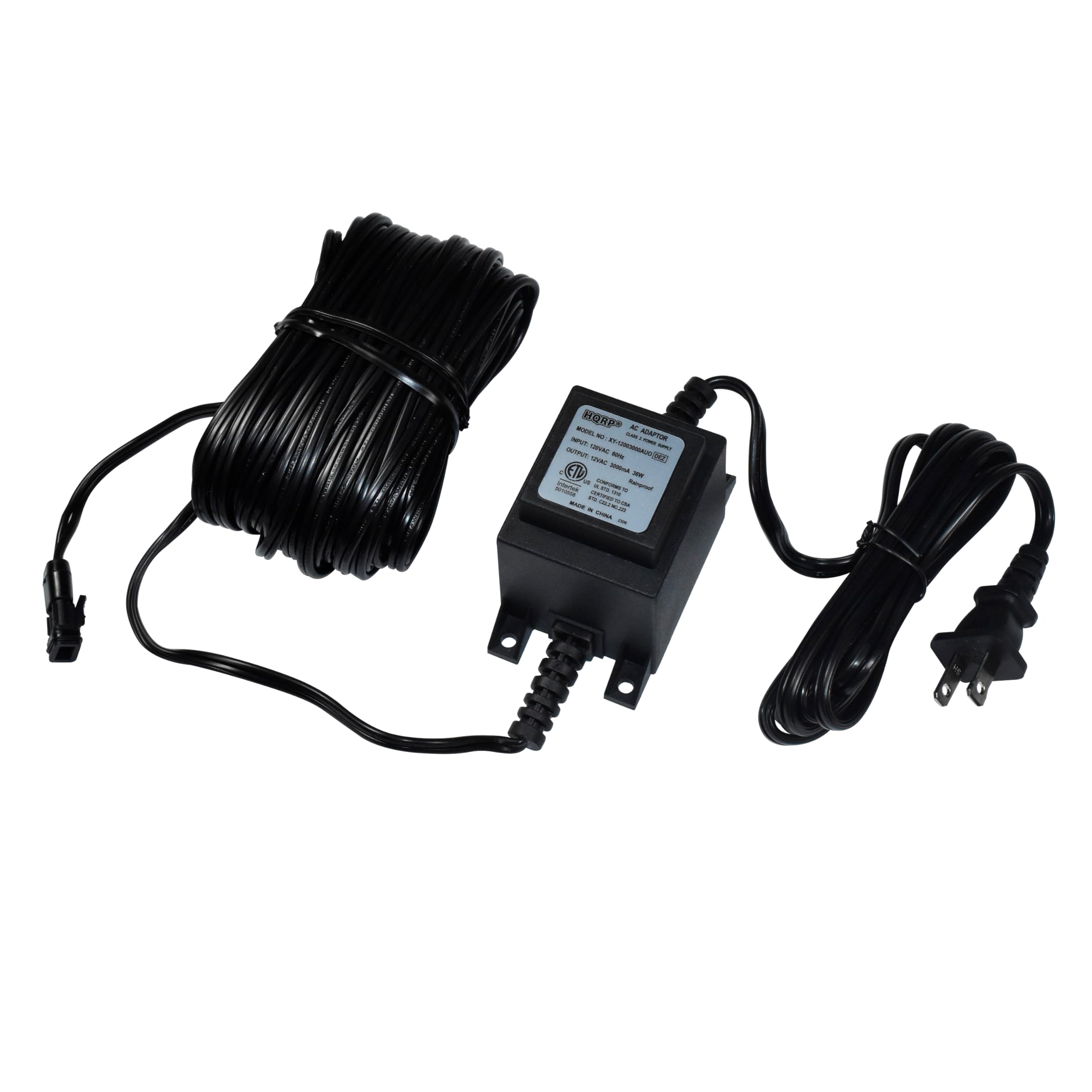 HQRP 50 Ft Power Cord Compatible with Mosquito Magnet MM120001 Defender, Patriot, Liberty Traps AC Adapter 120001, ETL Listed