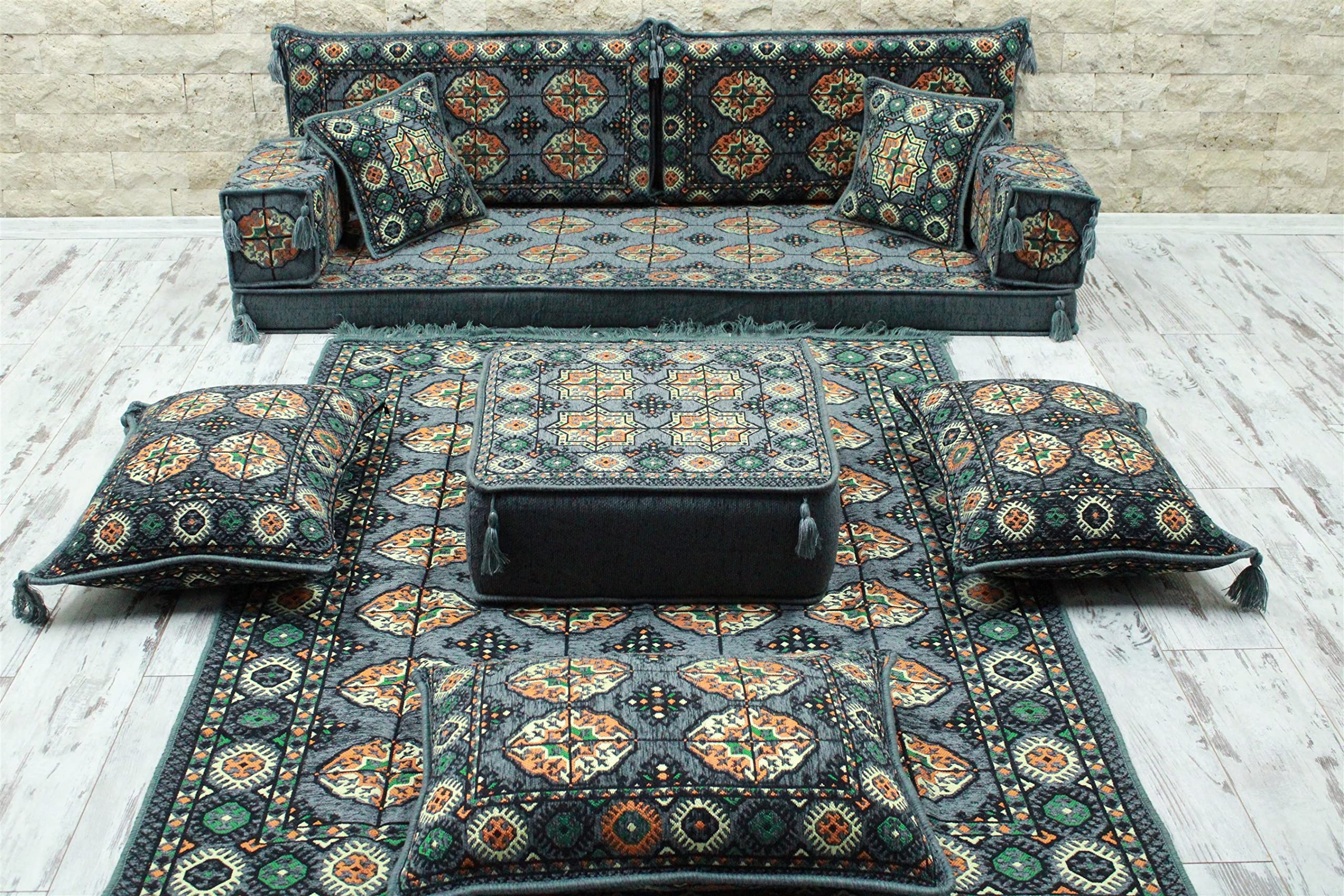 Arabic Majlis Sofa, Floor Seating Sofa, Arabic Couches, Arabic Jalsa, Loveseats (With Premium Foam)