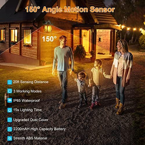 Solar Outdoor Wall Lights 2 Pack, Salangae Motion Sensor Solar Lantern with 3 Modes and IP65 Waterproof, Wireless LED Sconce Lights Dusk to Dawn Exterior Solar Porch Lights, for Outdoor Patio Yard