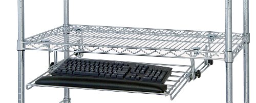 Quantum Storage Systems KEYBD Keyboard Shelf for Wire Shelving Units, 4" Height x 26" Width x 15" Depth