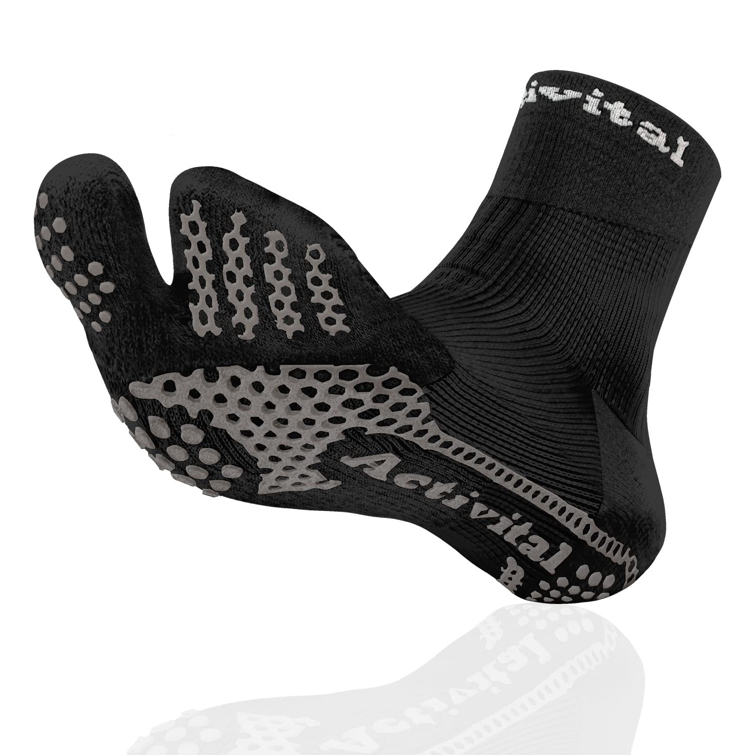 Activital Foot Supporter Japan- Athletic Compression Premium Socks Black S-M(22.5-25.5cm/8.8-10inch)