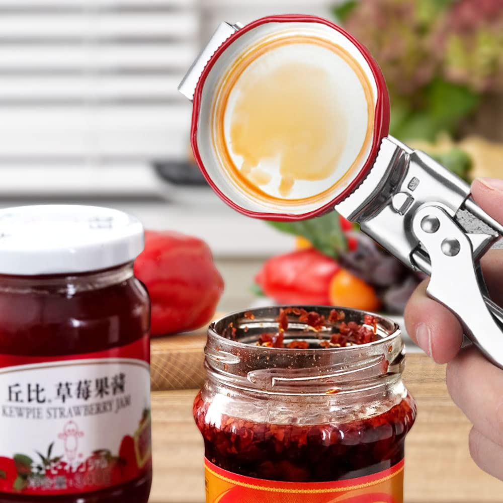 Adjustable Multifunctional Stainless Steel Can Opener, 2023 New Stainless Steel Can Opener Bottle Jar Lid Gripper Household Kitchen Tool, Manual Jar Bottle Opener Kitchen Accessories (1 PC)