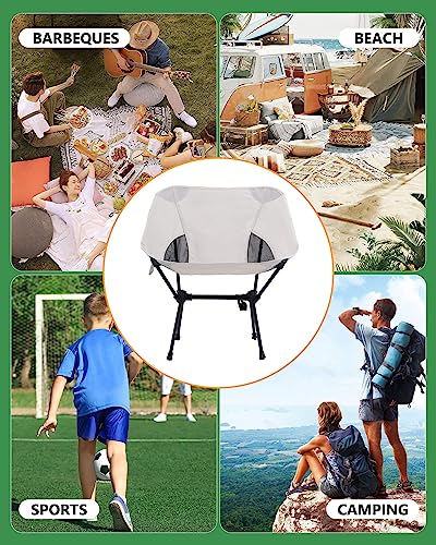 logard Lightweight Portable Camping Chair,Folding Outdoor Chair High Load Capacity,Sturdy Folding Chair for Hiking,Beach,Fishing,Festival, Hiking, Backpacking