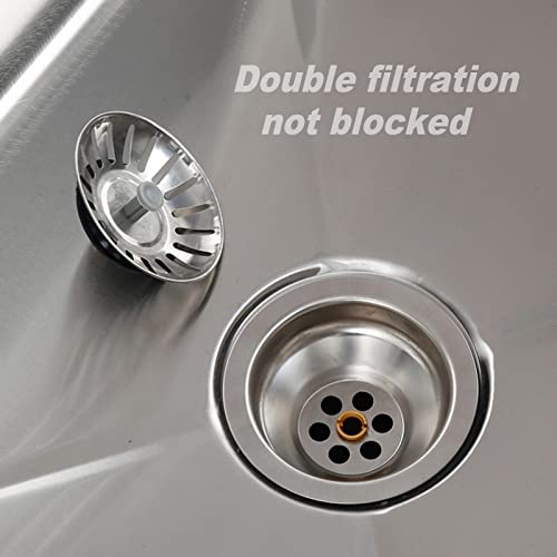Commercial/Industrial Sink,2 Compartment Outdoor Garage Sink,Freestanding Kitchen Stainless Steel Sink w/Workbench & Storage Shelves, Prep & Utility Washing Hand Basin for Laundry. ( Size : 100*50*80+