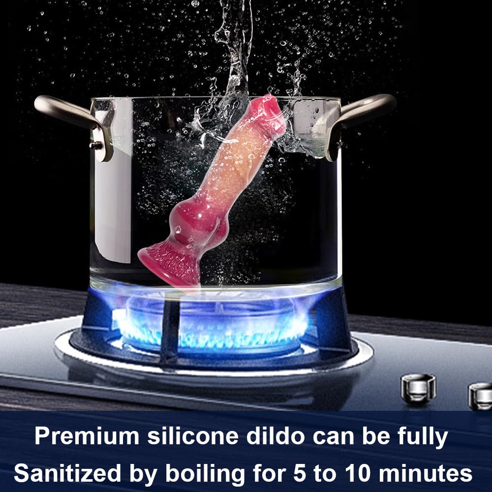 7.7inch Realistic Beginner Dildo, Alien Wolf Dildo Suction Silicone Small Anal Fantasy Toy for Beginners Women and Men Couples