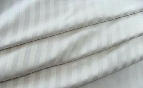 eBeddy Linens Duvet Cover Set Queen Size 90x90 Inch 100% Cotton Soft and Breathable 3 Pieces (1 Duvet Cover & 2 Pillow Shams) Premium Bedding Collection Zipper Closure & Corner Ties, White Striped