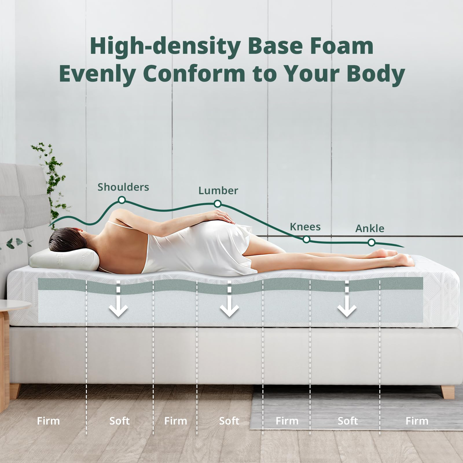 Wellos Queen Size Mattress 12 Inch Memory Foam Bed Mattress in a Box,CertiPUR-US Certified,Fiberglass Free Mattress, Cooling Gel Queen Mattress Medium Firm for Supportive & Pressure Relief