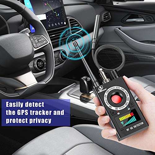 Anti Spy Detector, RF Detector & Camera Finder, Bug Detector, Upgraded RF Signal Detector, KORKUAN GSM Tracking Device for Wireless Audio Bug Hidden Camera Detector ¡