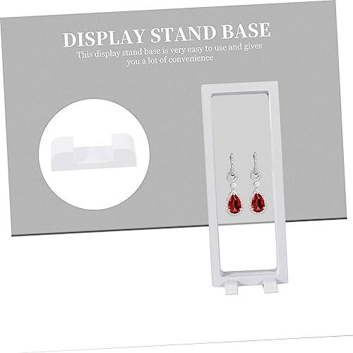 CRILSTYLEO 50pcs Display Stand Base Necklace Organizer Stand Rock Display Case Acrylic Display Risers Bracelet Storage Box Bases Specimen Display Case Challenge Coin Display Plastic Bases 3D