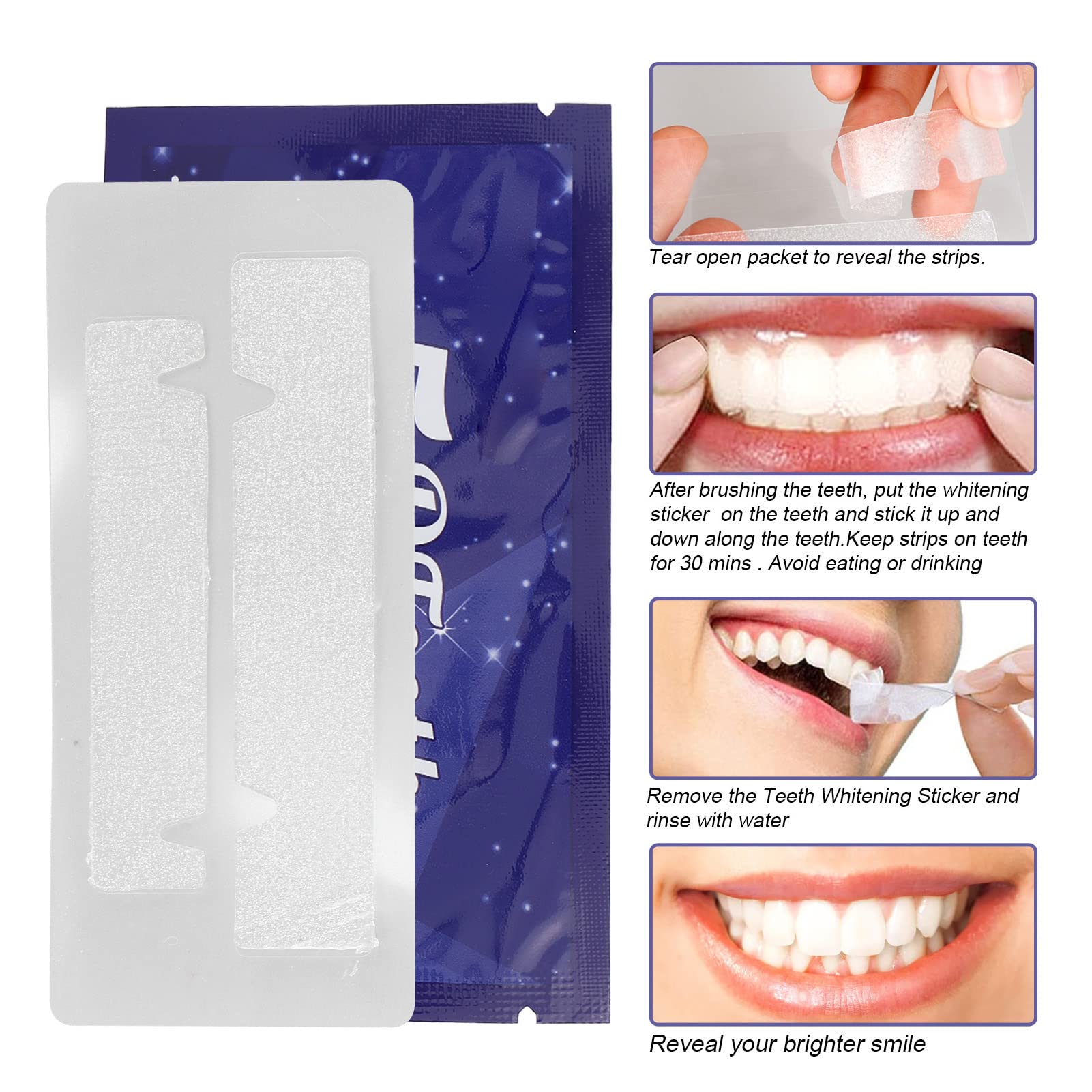 5D Teeth Whitening Strips, Sensitivity Free Whitening Strips, Dental Teeth Whitening Kit, 14 Whitener Strips, Remove Smoking, Coffee and Wine Stains, Whitening Without Any Harm