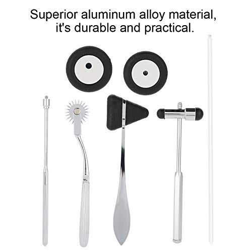 Akozon Neurological Hammer, Medical Muscle Reflex Diagnostic Percussion Health Care Percussor Kit 5 Piece Set with Pointed Round Triangle T-Shaped Head for Nurses