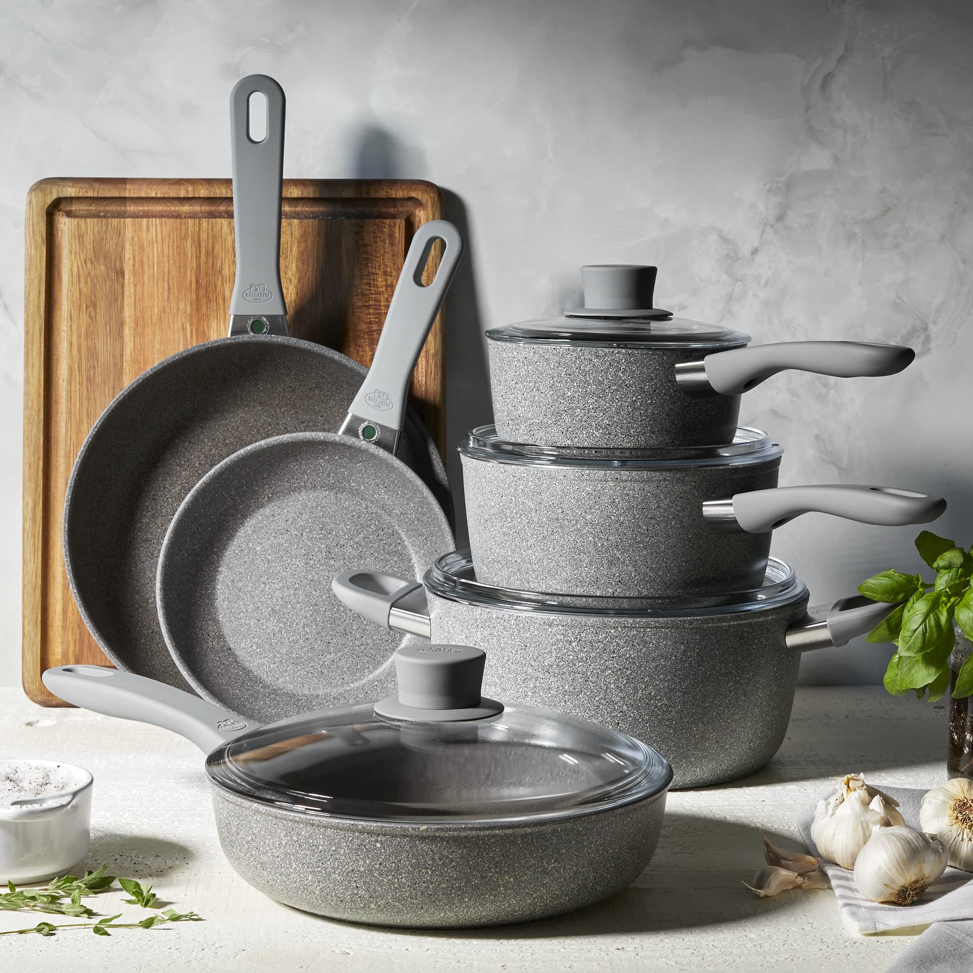Ballarini Parma Plus by HENCKELS 10-pc Aluminum Nonstick Cookware Set, Made in Italy