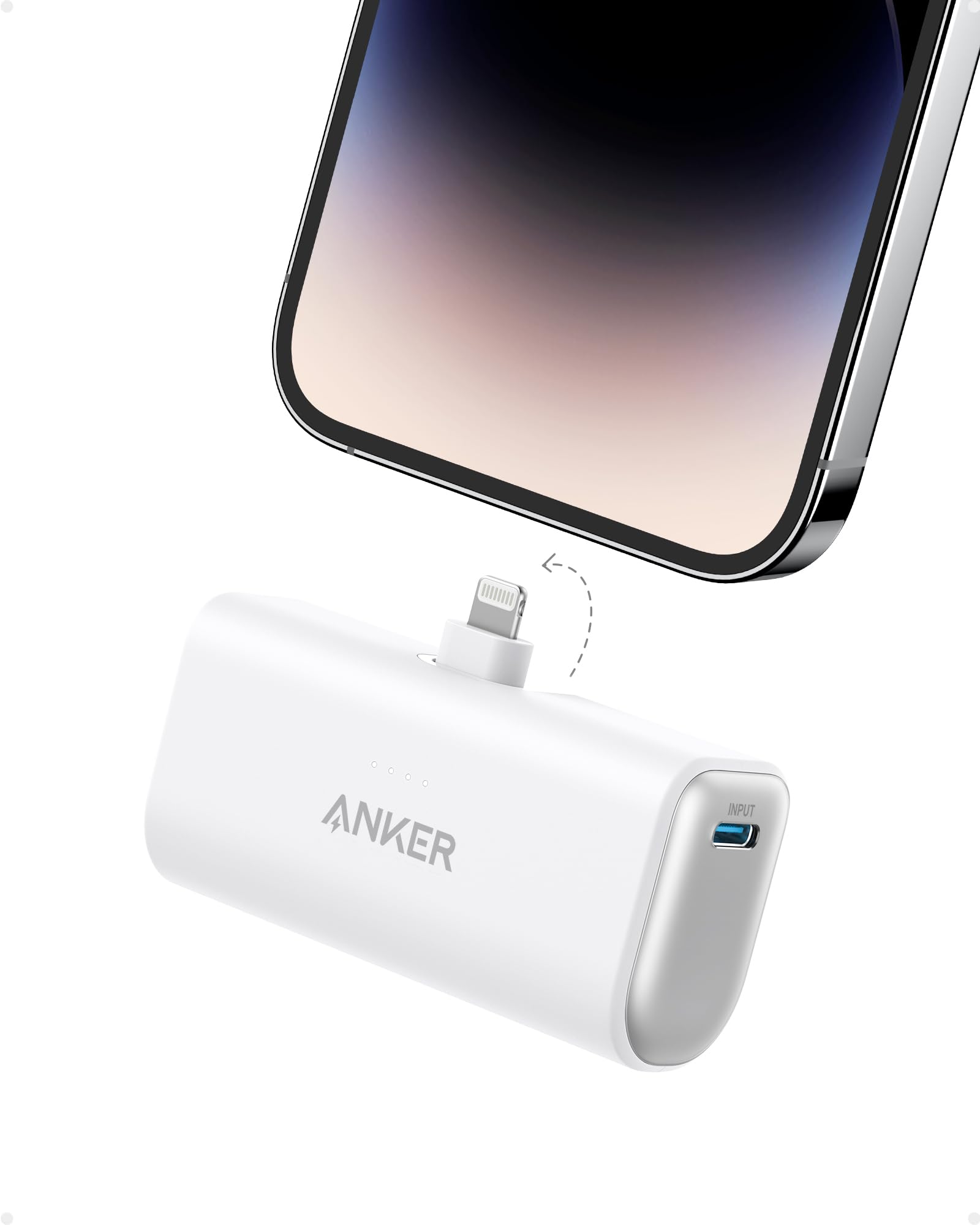 Anker 2-Pack Portable Charger with Built-in Lightning Connector, MFi Certified, Battery Pack 5K 12W, Compatible with iPhone 14/14 Pro / 14 Plus / 14 Pro Max, iPhone 13 and 12 Series