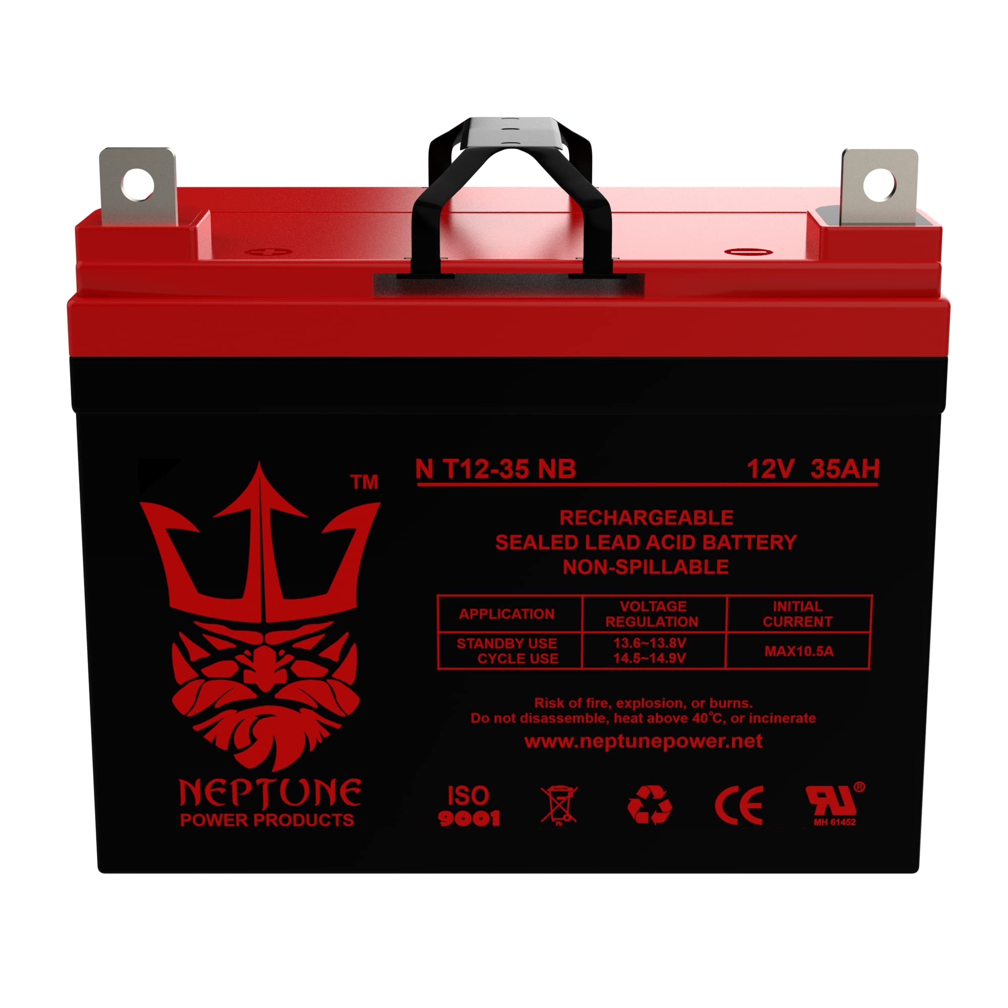 Neptune Power Products Brand Brand 12V 35AH NT12-35 NB Battery Replacement Battery for Pride Jazzy Select Electric Wheelchair by Neptune - 2 Pack