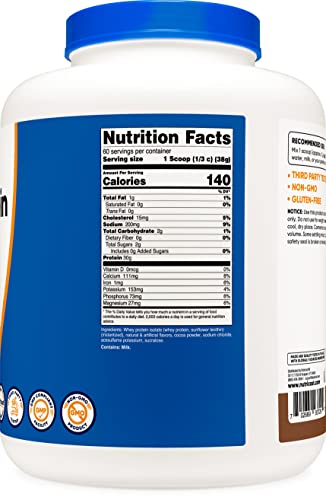 Nutricost Whey Protein Isolate (Mocha) 5LBS - Gluten Free & Non-GMO