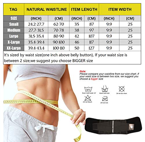 ChongErfei Waist Trainer Belt for Women - Waist Trimmer Weight Loss Ab Belt,Upgrade Black,Large