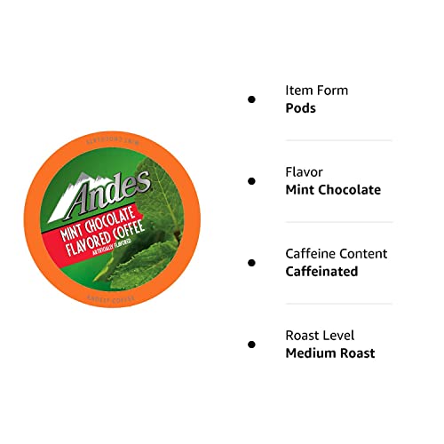 Andes Mints Coffee Chocolate Mint Peppermint Coffee Pods for Keurig K-Cup Brewers, 40 Count