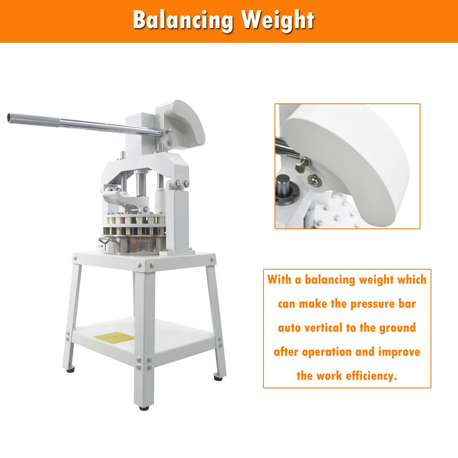 INTSUPERMAI Dough Divider Cutter Machine 36PCS Manual Dough Divider Rounder 3 Pans Hydraulic Dough Equal Cutter DIvider Cutting Machine 1.06oz-5.64oz One Piece