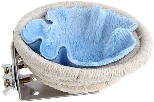 SONYANG Handmade Cotton Rope Bird Breeding Nest Bed for Budgie Parakeet Cockatiel Parakeet Conure Canary Finch Lovebird and Small Parrot Cage Hatching Nesting Box