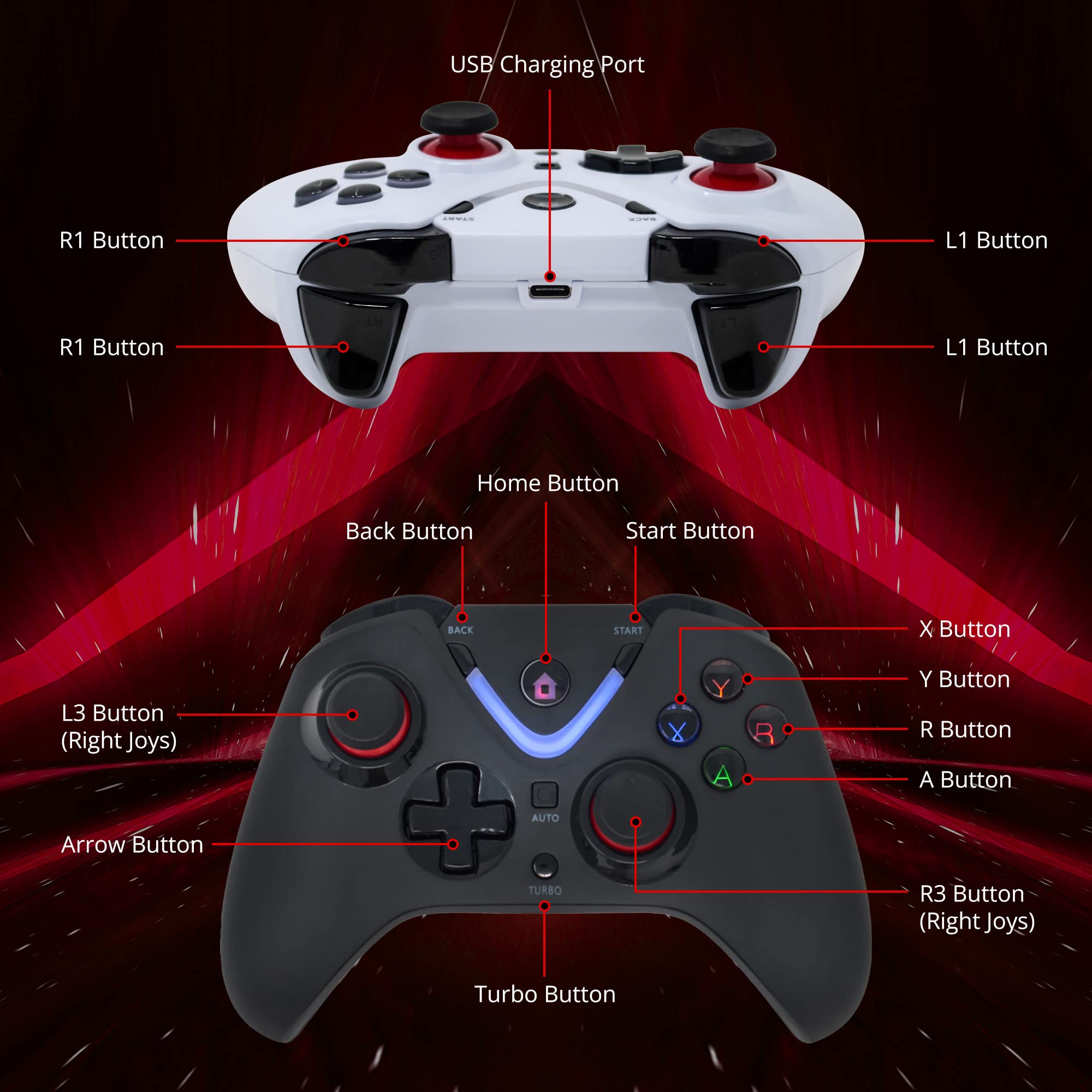 CHASDI Xbox one Wireless Controller V3 for All Xbox One Models, Series X S (White)