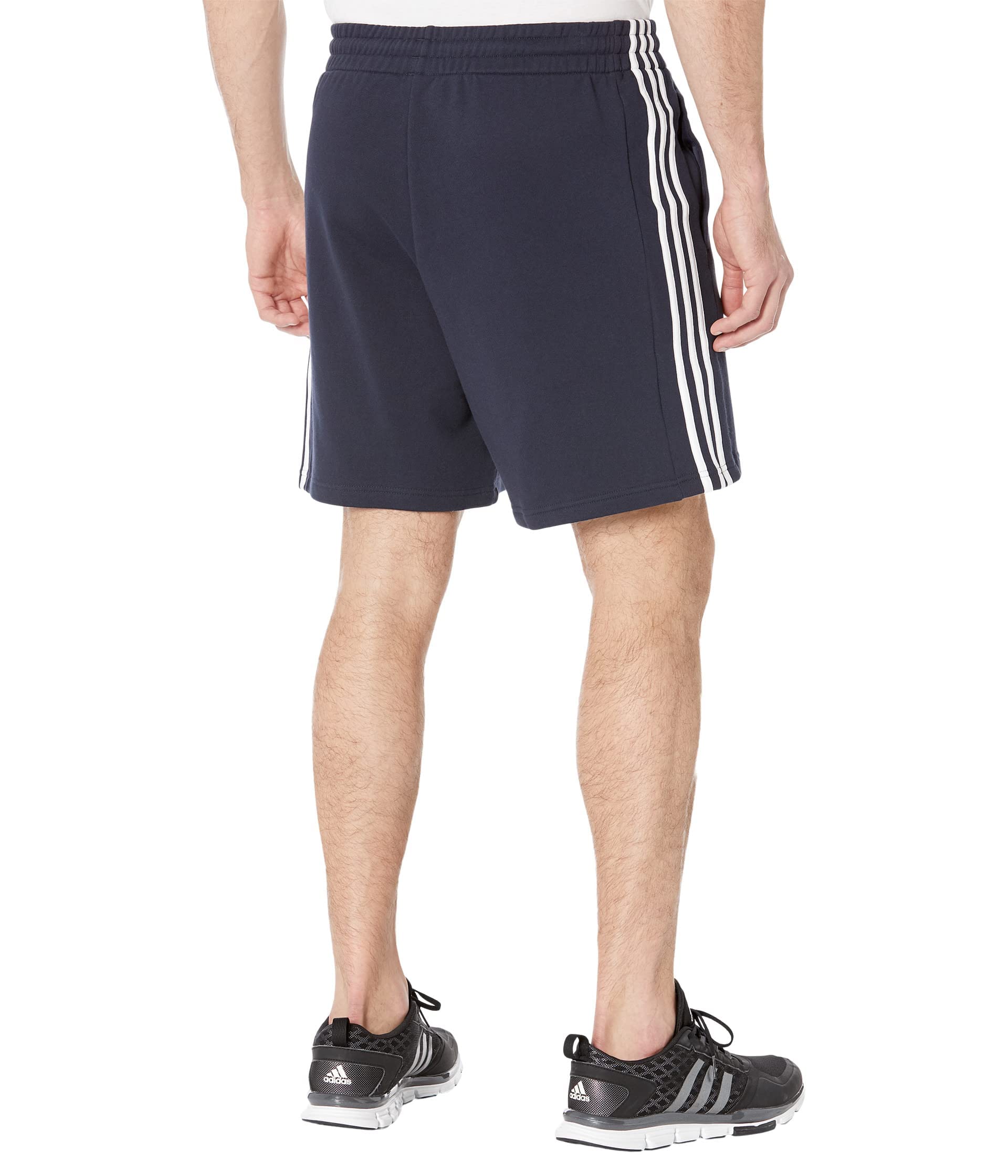 adidas Men's Size Essentials French Terry 3-Stripes Shorts, Ink, X-Large/Tall