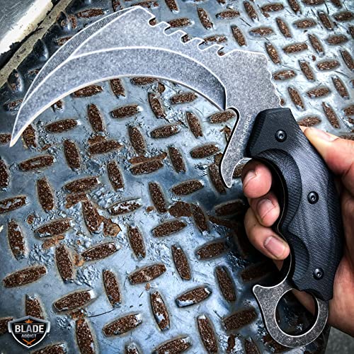 8" Tactical Raptor Claw Knife Karambit Talon Fixed Blade Hunting Hawkbill