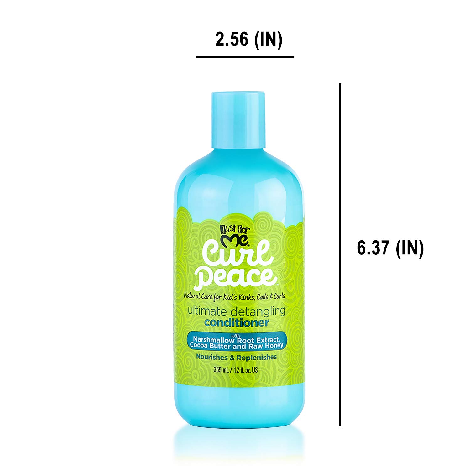 Just For Me Curl Peace Ultimate Detangling Conditioner (3 Pack) - Nourishes & Replenishes, Contains Marshmallow Root Extract, Cocoa Butter & Raw Honey, Sulfate Free, No Animal Testing, 12 oz