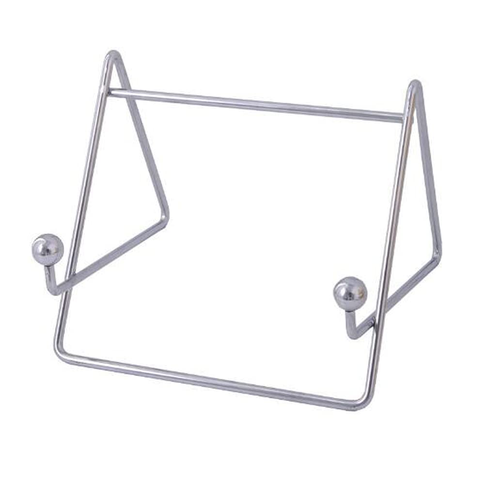 ARFUKA Metal Kitchen Cookbook Stand, Recipe Book Holder, Tablet Holder, Cookery Book Easel, Magazine Holder for Kitchen Counter and Table Silver
