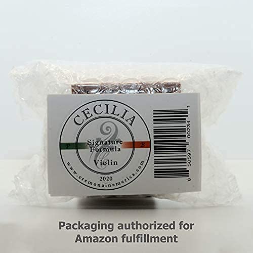 CECILIA ‘Signature Formula’ Rosin for Violin, Rosin Specially Formulated Violin Rosin for Violin Bows (New ‘Liquid Form Blending Method’) with Included Rosin Spreader (Full Cake)