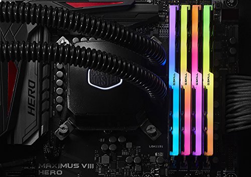 G.SKILL F4-3200C14D-16GTZR Trident Z RGB Series 16 GB (8 GB x 2) DDR4 3200 MHz PC4-25600 CL14 Dual Channel Memory Kit - Black with Full Length RGB LED Light bar