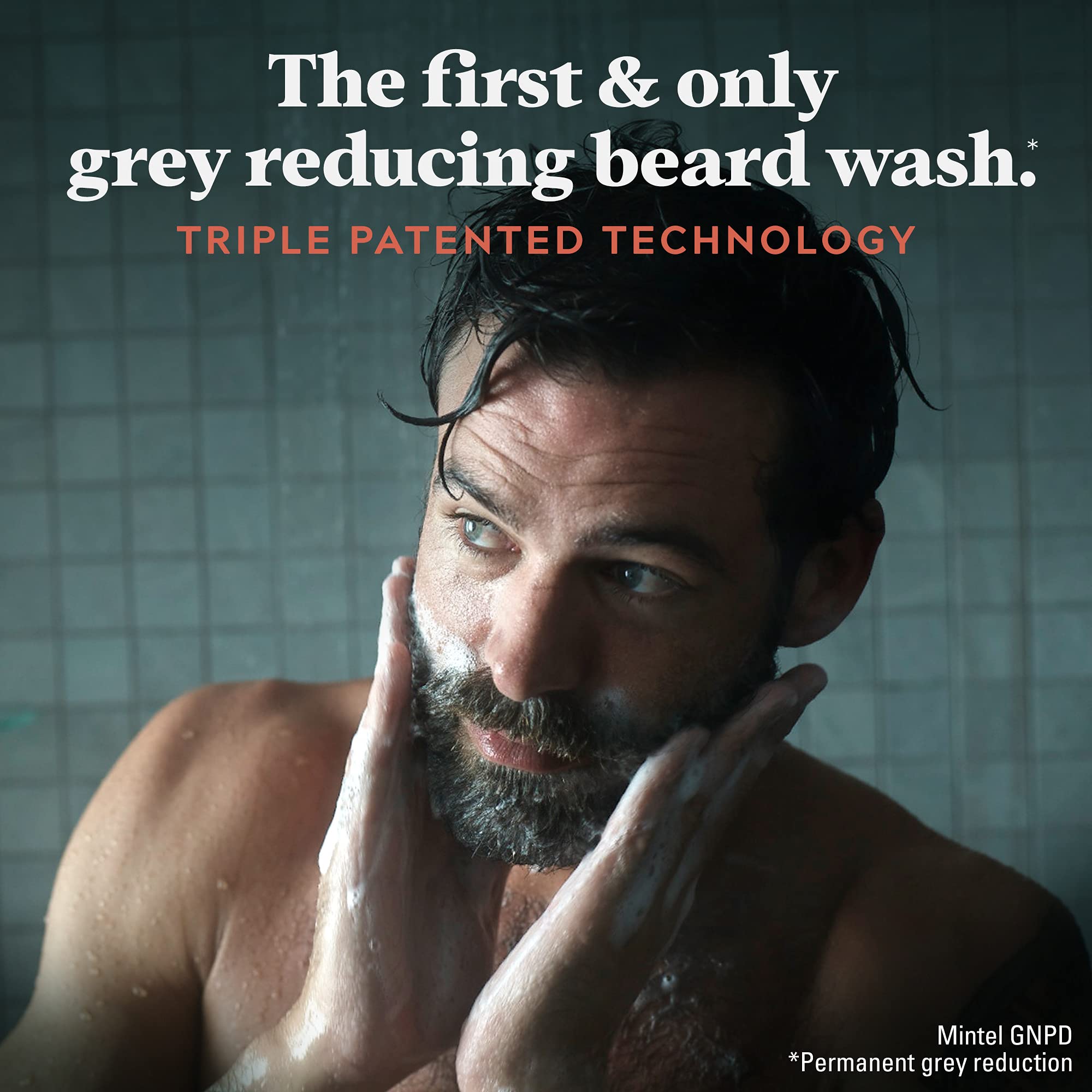 Just For Men Control GX Grey Reducing Beard Wash Shampoo, Gradually Colors Mustache and Beard, Leaves Facial Hair Softer and Fuller, 4 Fl Oz - Pack of 1