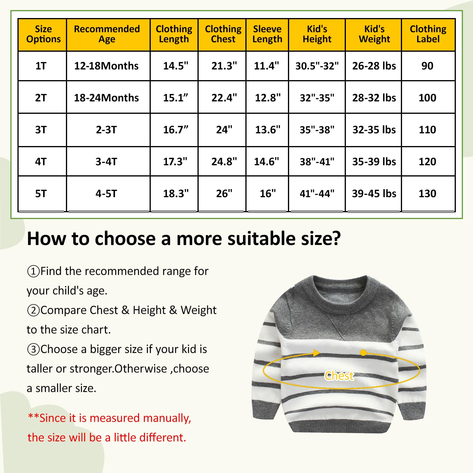 Peecabe Toddler Baby Cable Knit Sweater for Boys Long Sleeve Crewneck Striped Cotton Pullover Sweatshirt Fall Winter 1-5T (2T, Gray)
