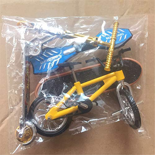 CAOREN Mini Scooter Two Wheel Scooter Children's Educational Toys Finger Scooter Bike Fingerboard Skateboard Fingerboards wi Replacement Wheels and Tools for Kids As Gifts
