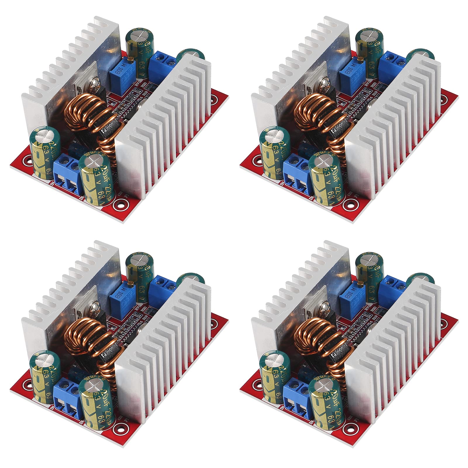 ACEIRMC 4pcs DC 400W 15A Step-up Boost Converter Constant Current Power Supply LED Driver 8.5-50V to 10-60V Voltage Charger Step Up Module for Electric Equipment and Digital Products