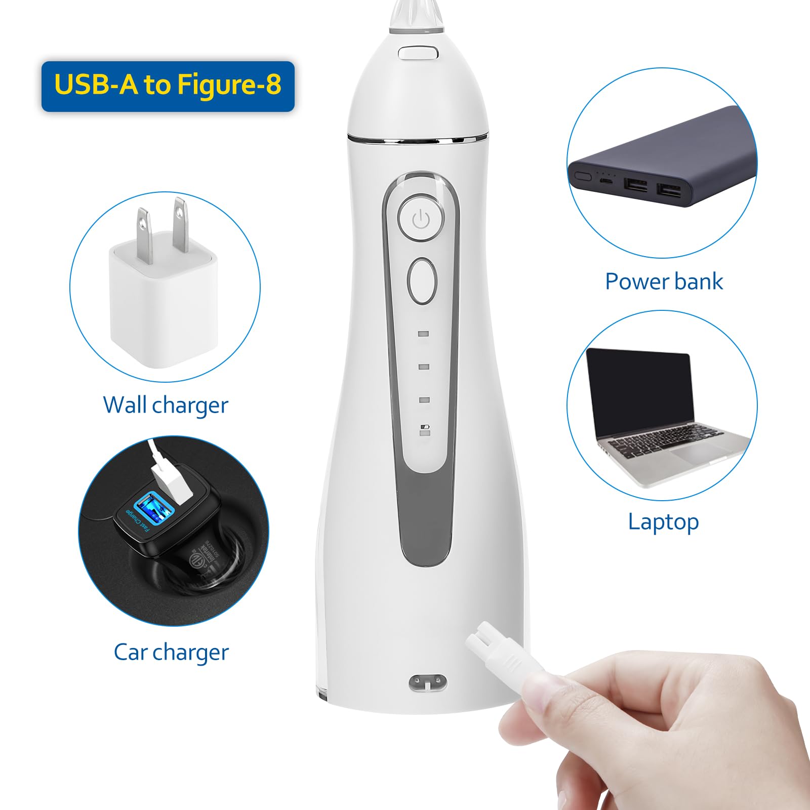 Water Flosser Charger for Nicwell, COSLUS, Oralfree, Nicefeel, MOSPRO, Aquasonic, Tovendor, Hangsun, Initio, McNaval, Zerhunt and Cremax Oral Irrigator