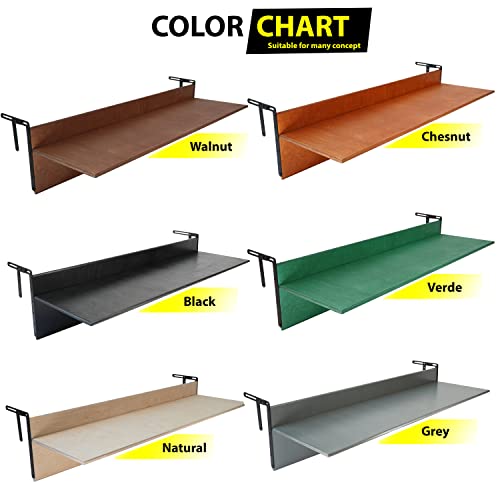Balcony Bar Table for Railings, Outdoor Folding Deck Rail Table for Patio, Balcony Hanging Desk for Many Railings Compatible, Wooden Bar Serving Table for Porch (Walnut, XS: 21 x 11.8 Inches)